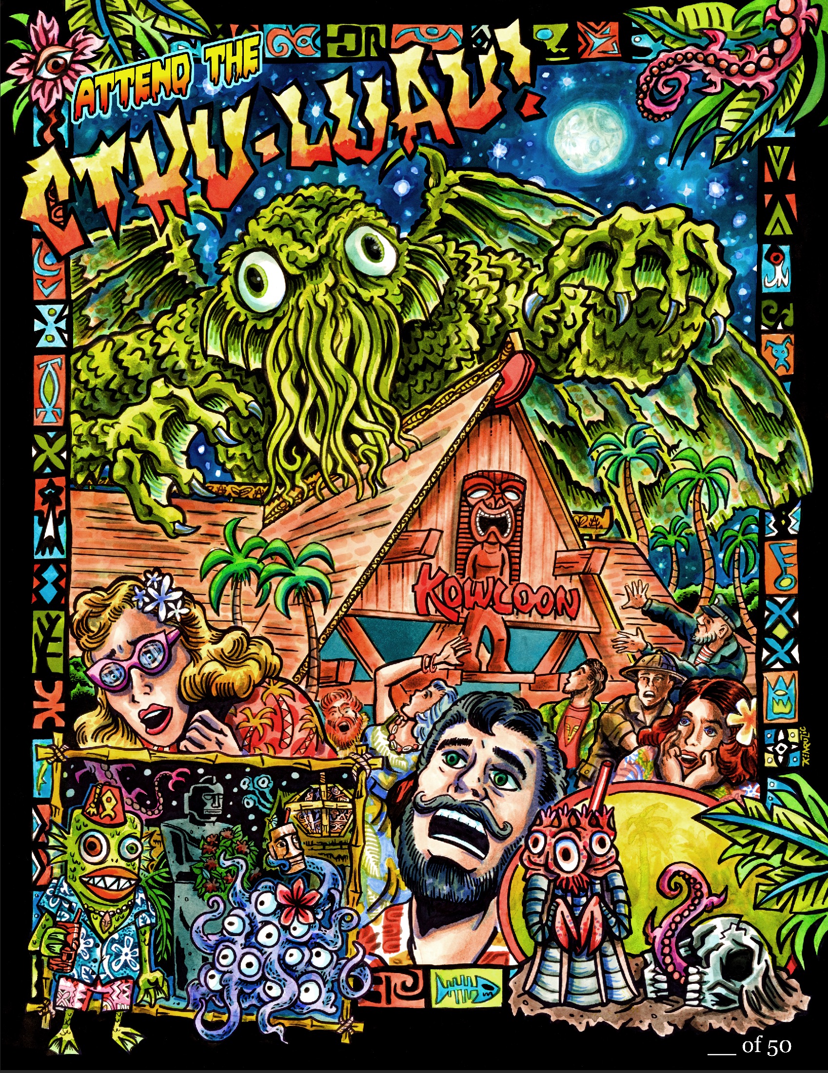 Limited Edition Poster - Cthu-Luau At Kowloon By Ken Ruzic - The Search ...